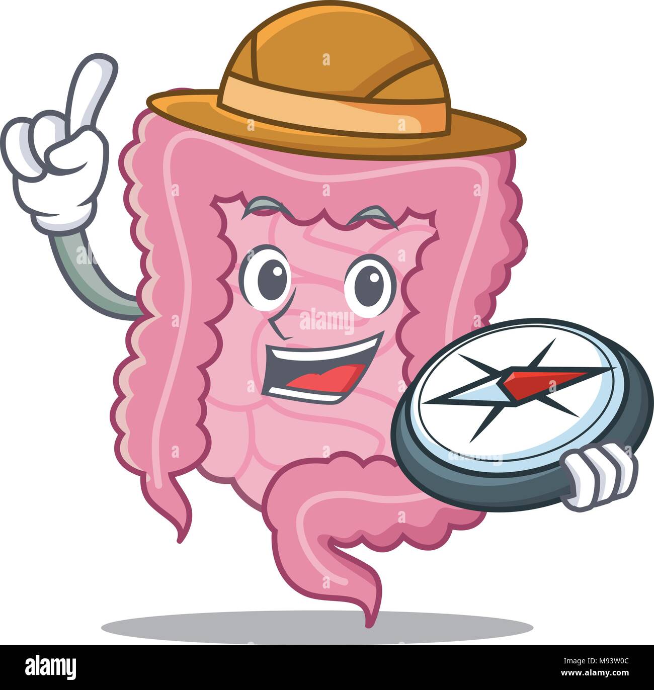 Explorer intestine mascot cartoon style Stock Vector Image & Art - Alamy