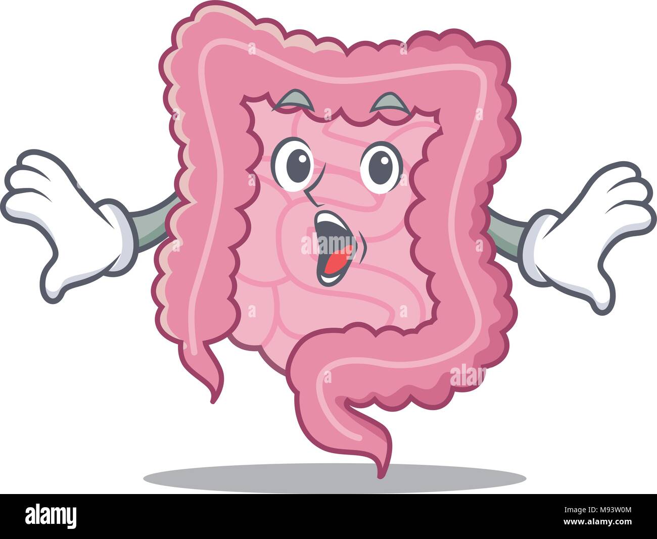 Surprised intestine mascot cartoon style Stock Vector Image & Art - Alamy