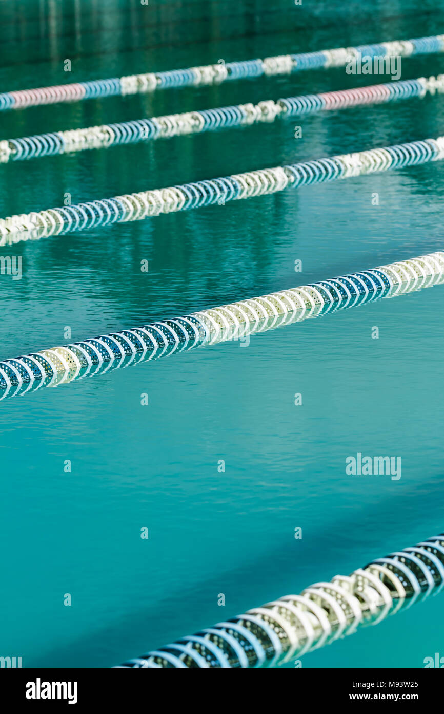 swimming lines in swimming pool Stock Photo - Alamy