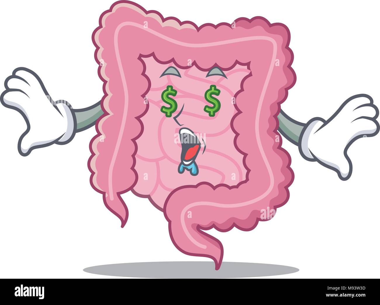 Money eye intestine mascot cartoon style Stock Vector Image & Art - Alamy