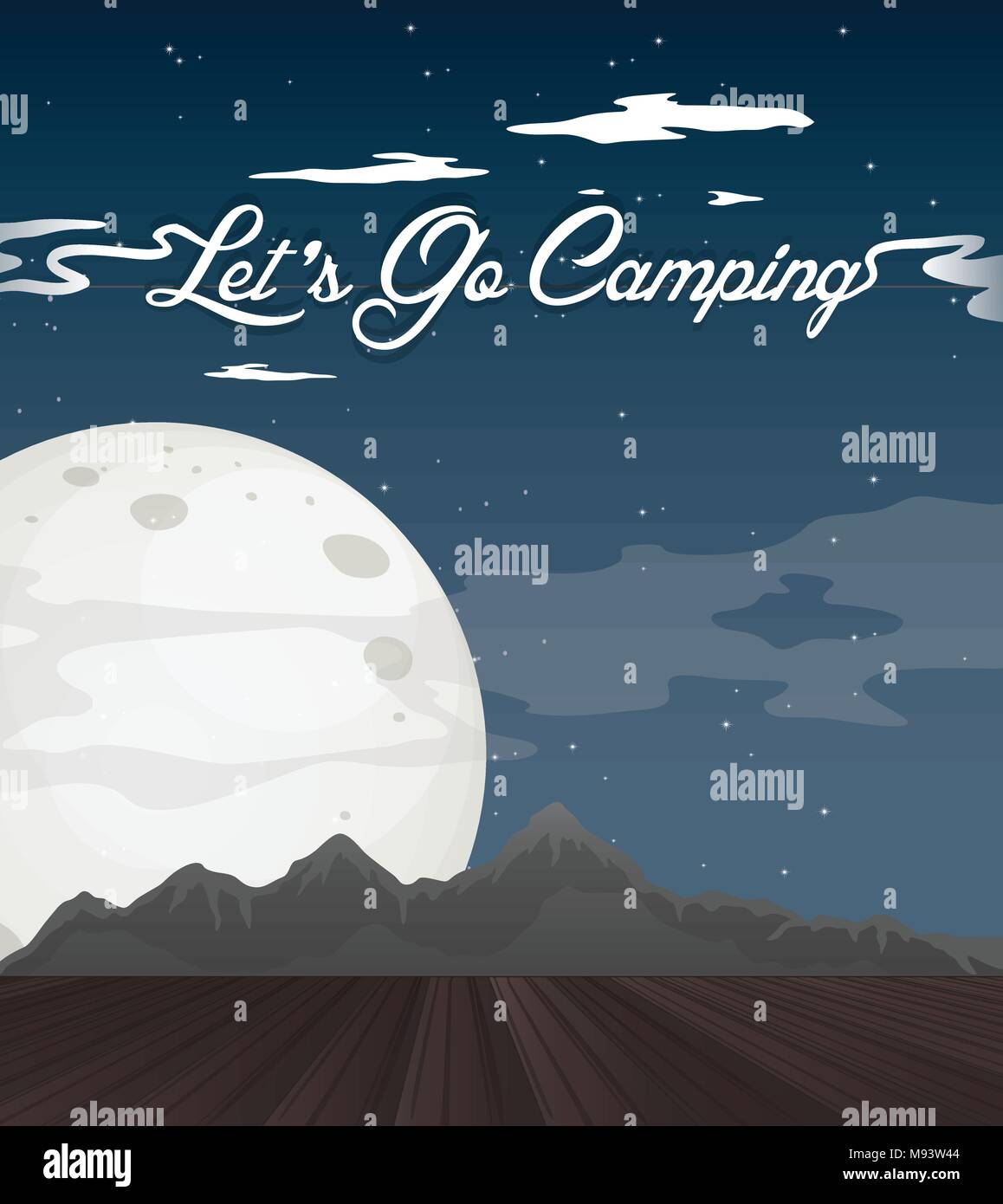 Background view with go camping theme illustration Stock Vector Image ...