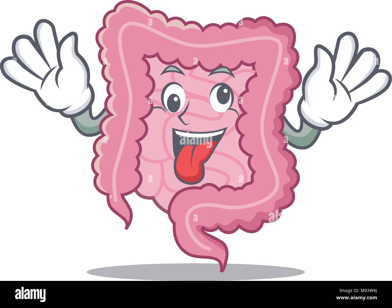 Crazy intestine mascot cartoon style Stock Vector Image & Art - Alamy