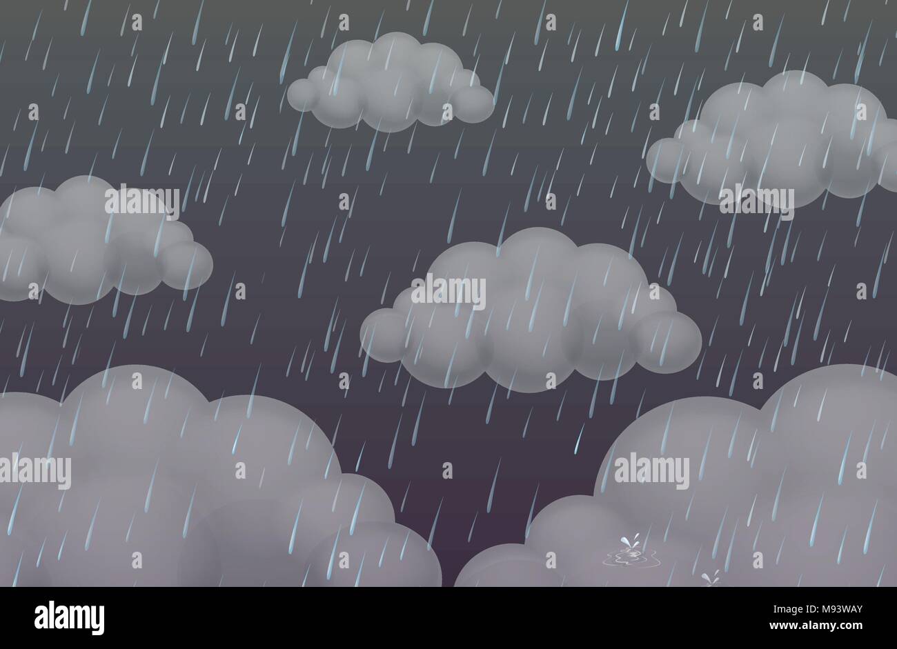 Background with rain in dark sky illustration Stock Vector Image & Art ...