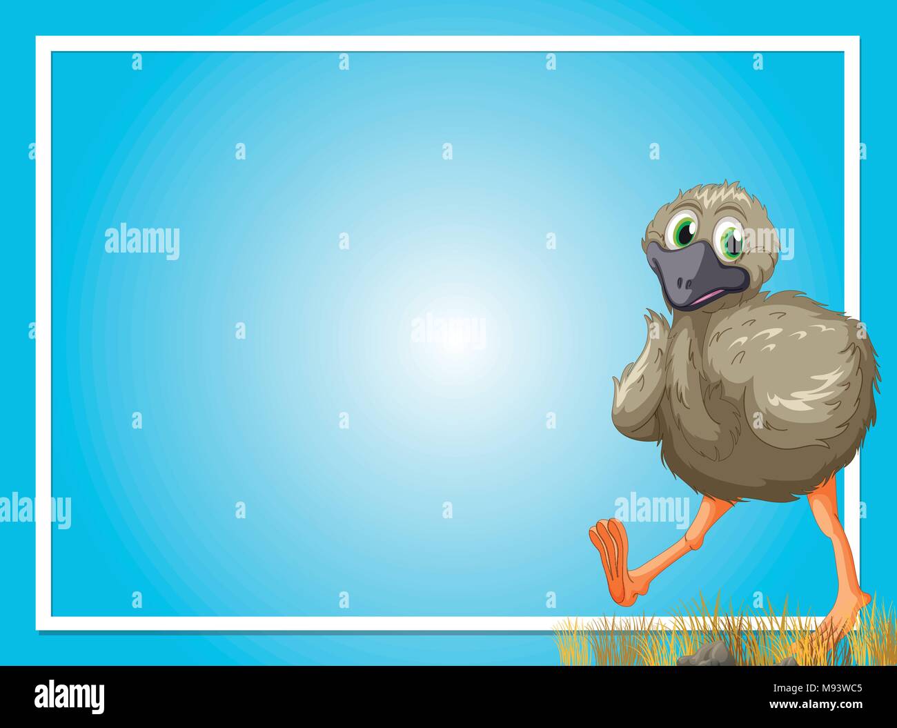 Border template with gray bird illustration Stock Vector Image & Art ...