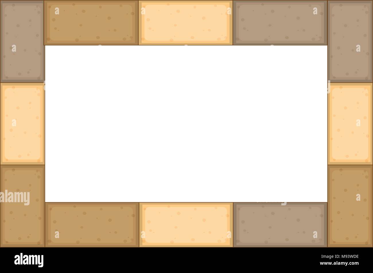 Border template with brown bricks illustration Stock Vector Image & Art ...