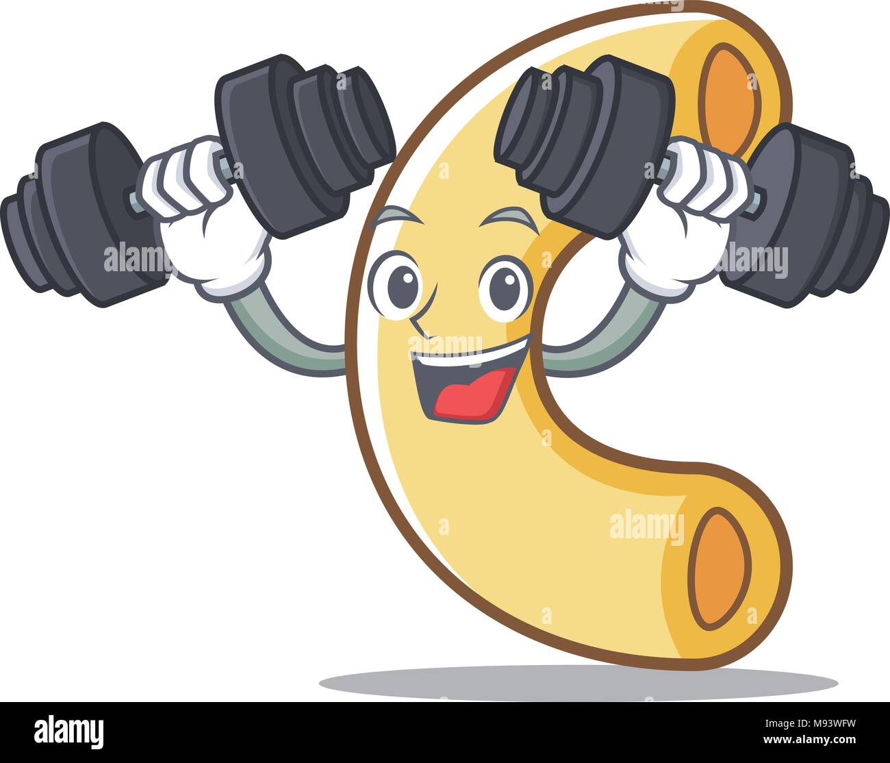 Fitness macaroni character cartoon style Stock Vector Image & Art - Alamy