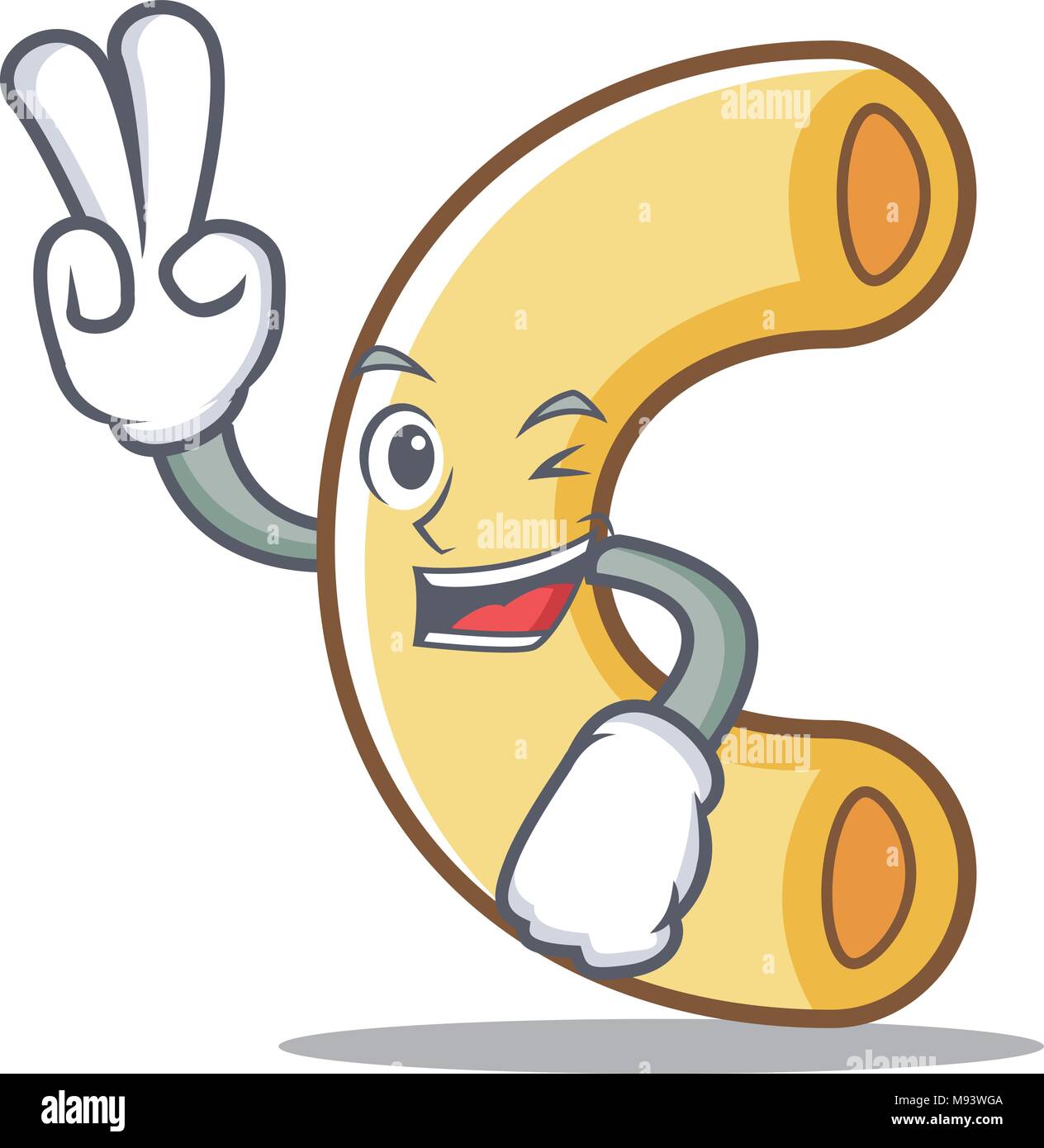 Two finger macaroni character cartoon style Stock Vector Image & Art ...