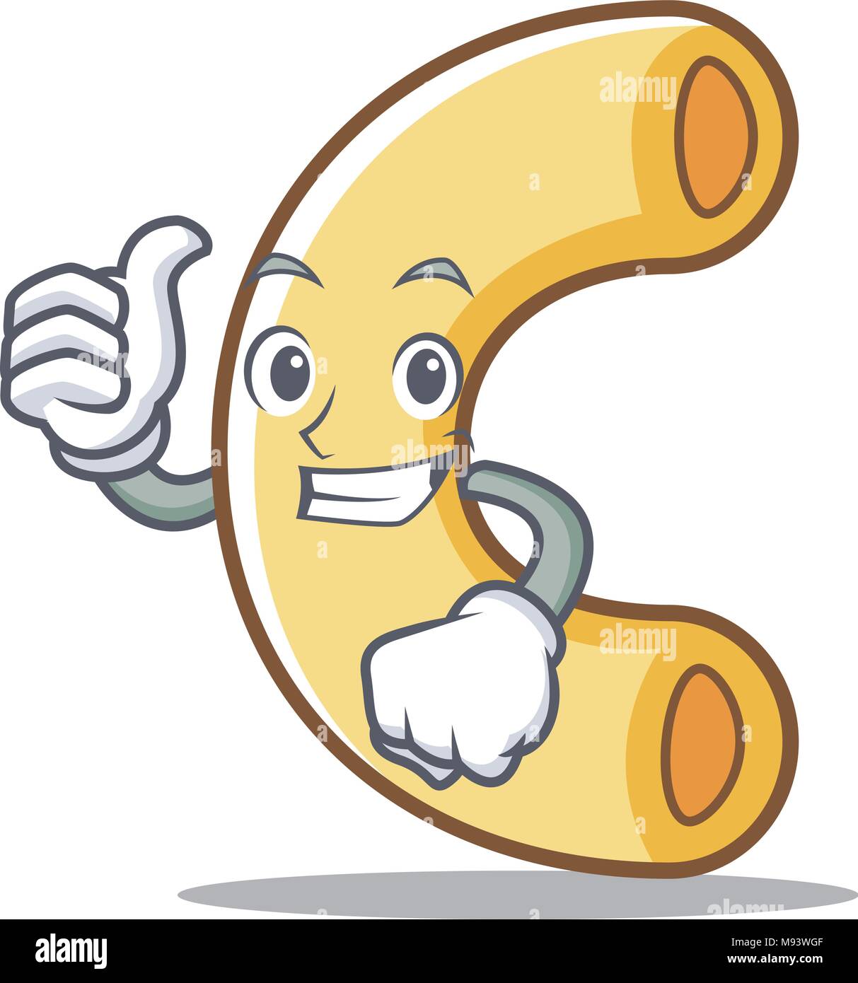 Thumbs up macaroni character cartoon style Stock Vector Image & Art - Alamy
