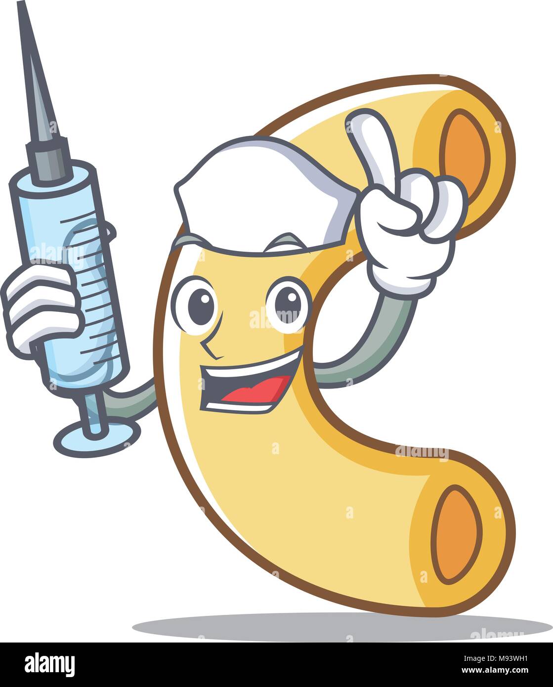 Nurse macaroni character cartoon style Stock Vector Image & Art - Alamy
