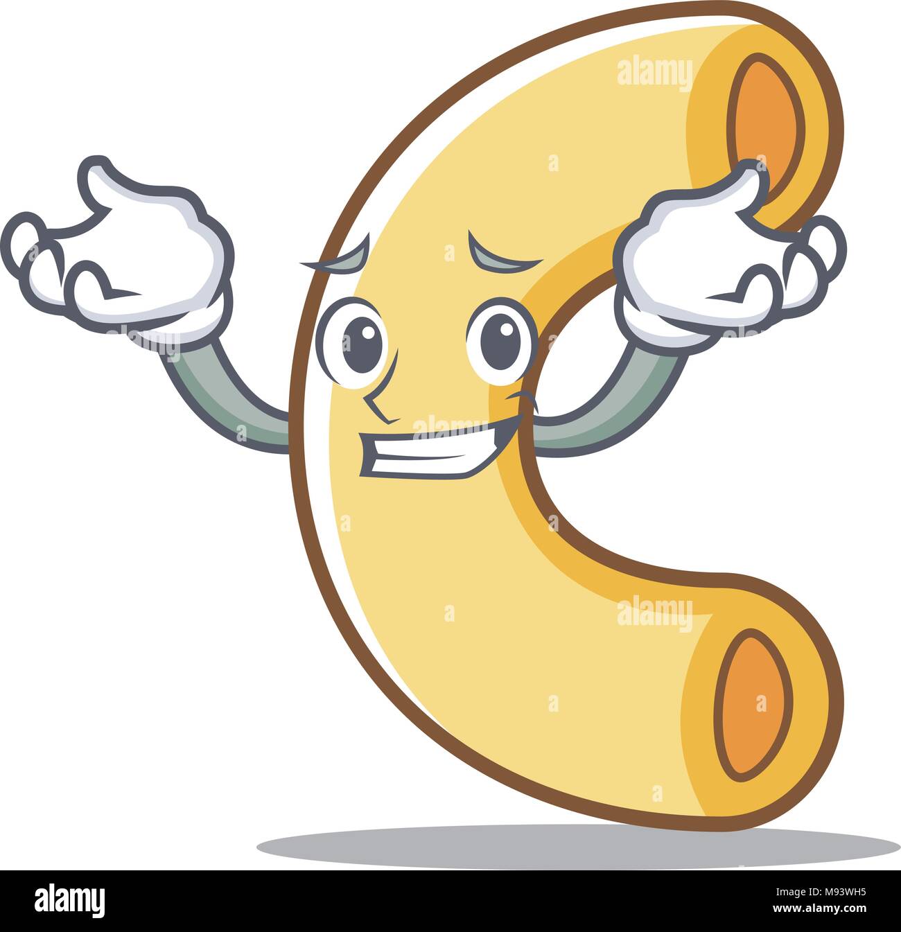 Grinning macaroni character cartoon style Stock Vector Image & Art - Alamy