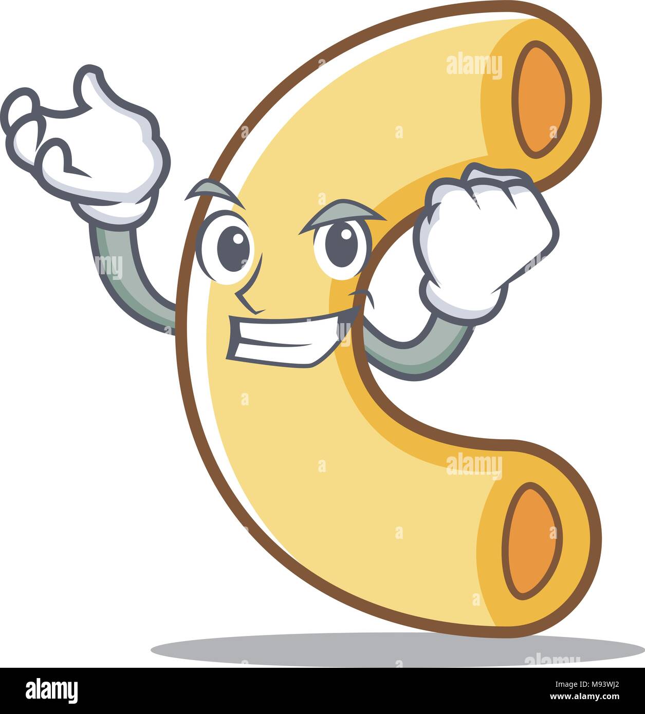Successful macaroni character cartoon style Stock Vector Image & Art ...