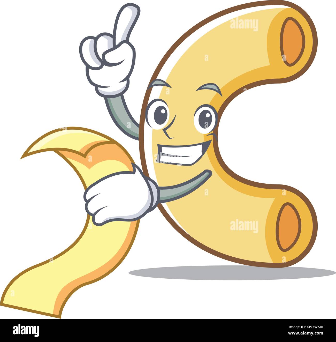 With menu macaroni mascot cartoon style Stock Vector Image & Art - Alamy