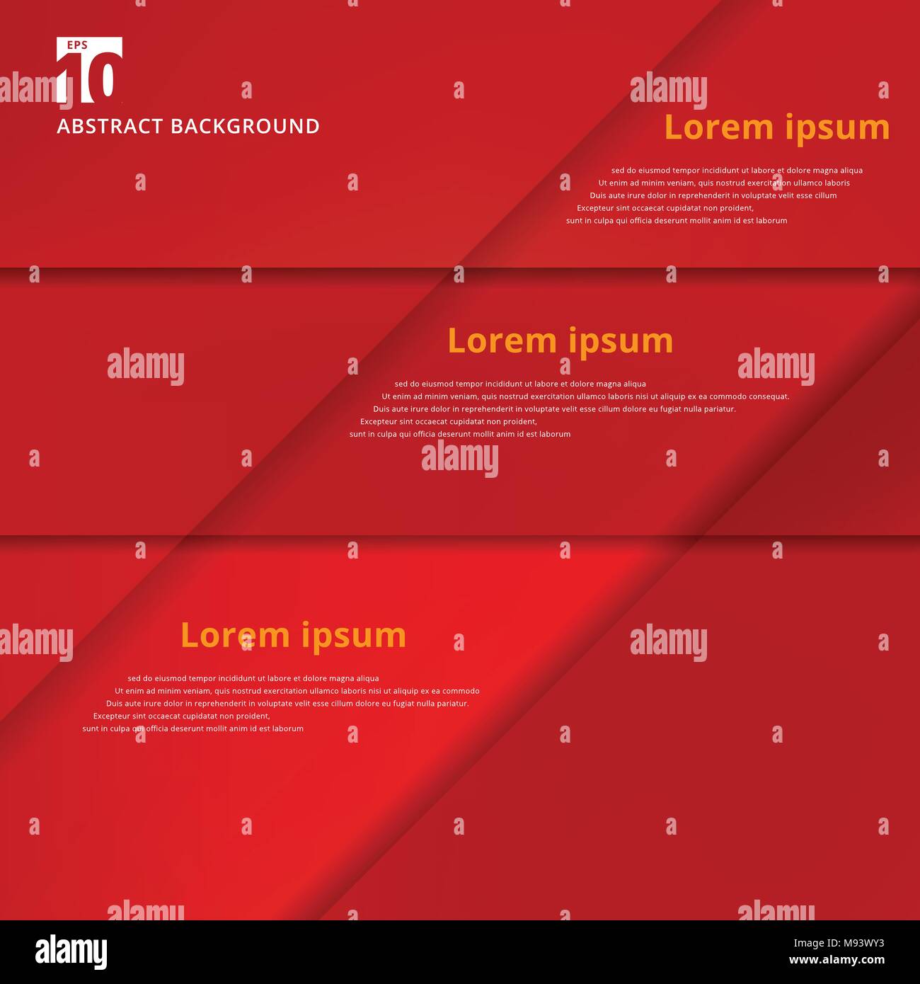 Abstract background with red paper overlap layers, template for website ...
