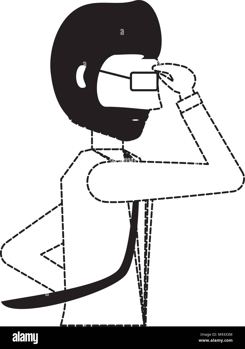 avatar businessman thinking over white background, vector illustration ...