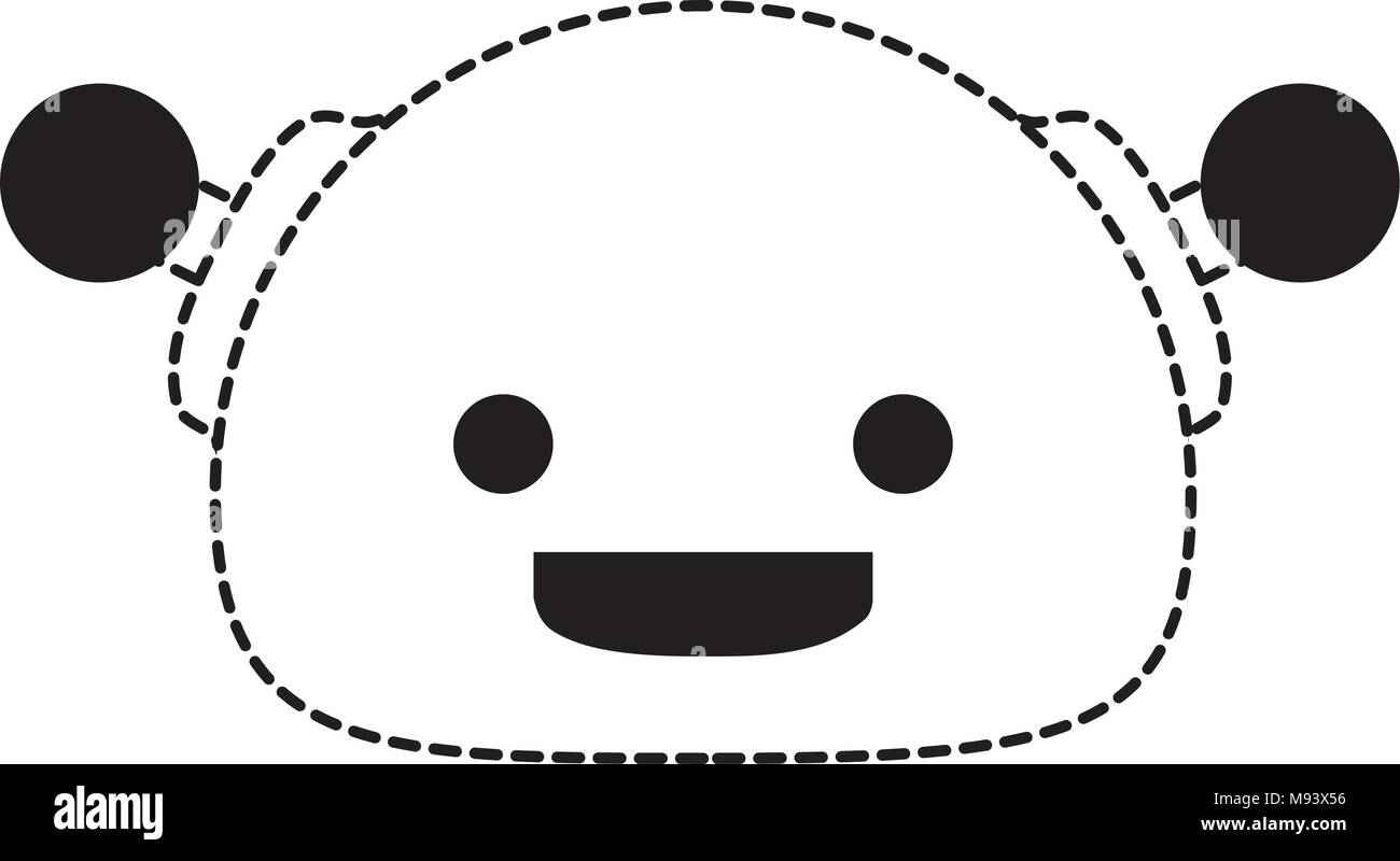 Cartoon happy robot icon over white background, vector illustration ...