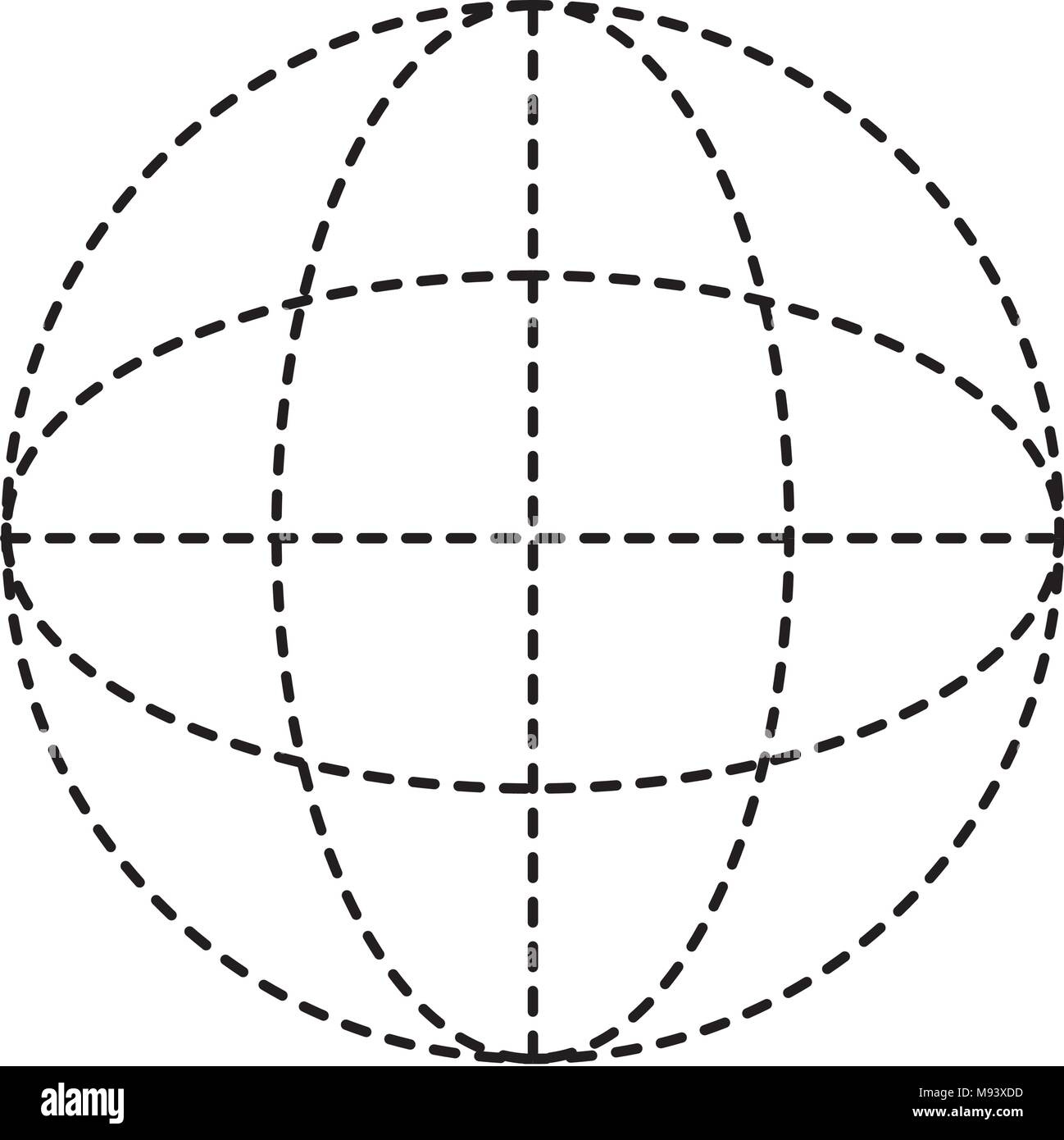 global sphere icon over white background, vector illustration Stock ...