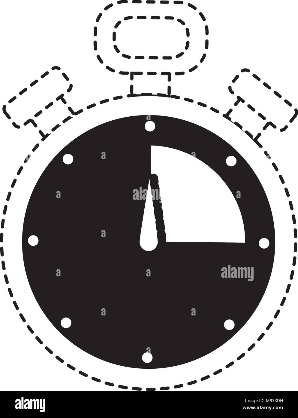 sport chronometer icon over white background, vector illustration Stock ...