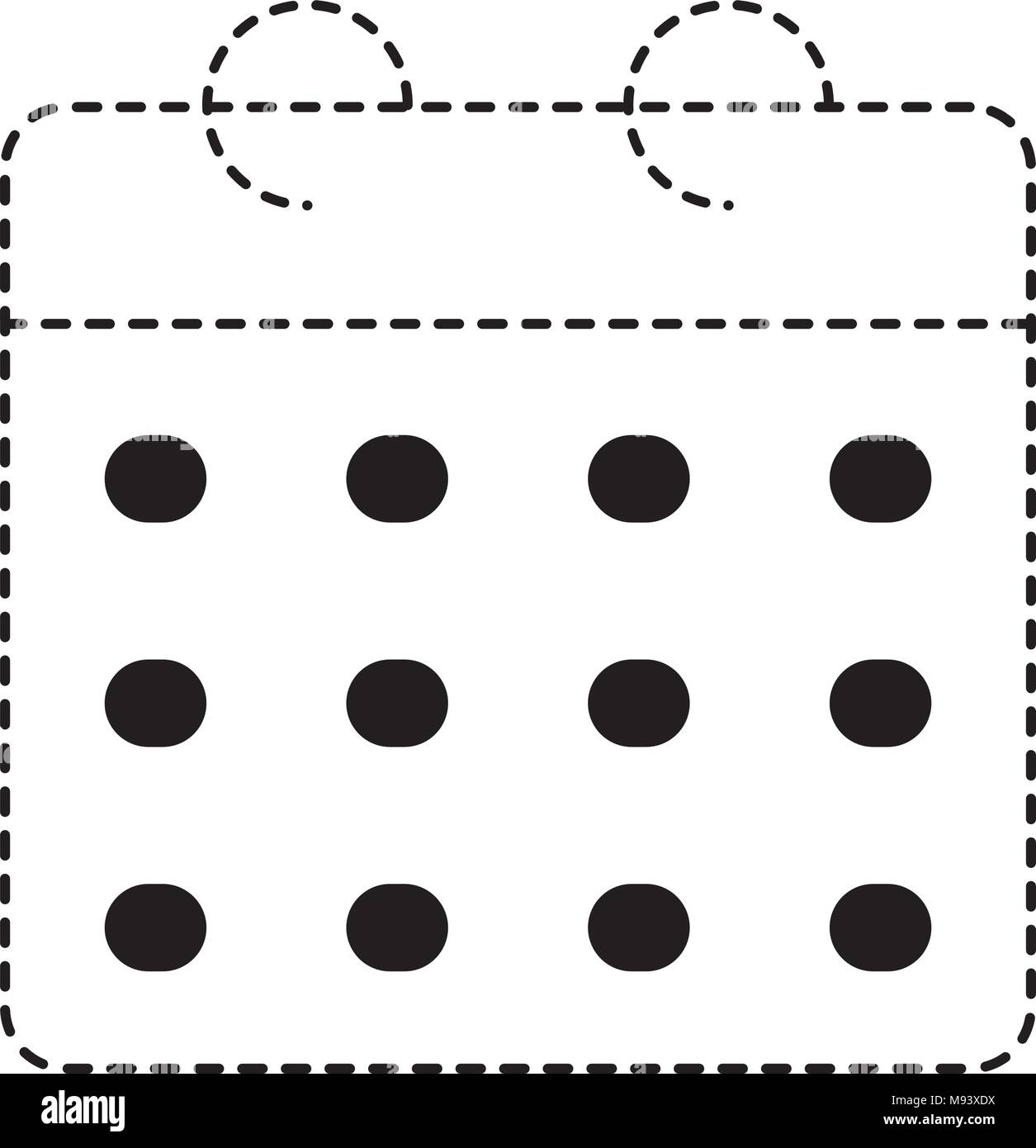 calendar planner icon over white background, vector illustration Stock ...