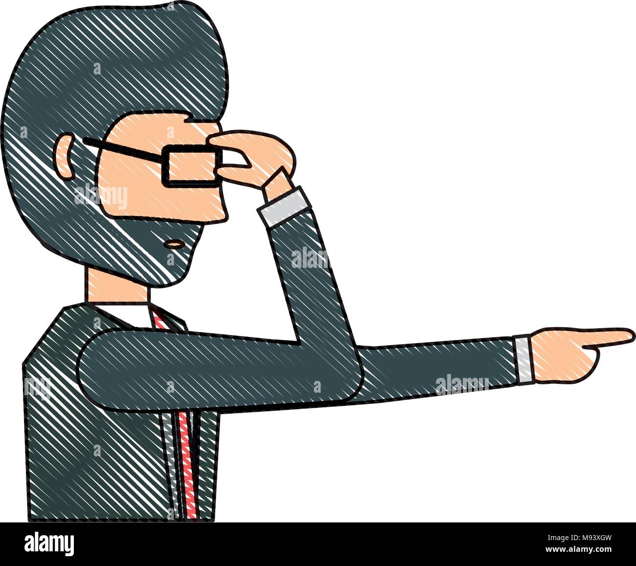 avatar businessman thinking over white background, colorful design ...