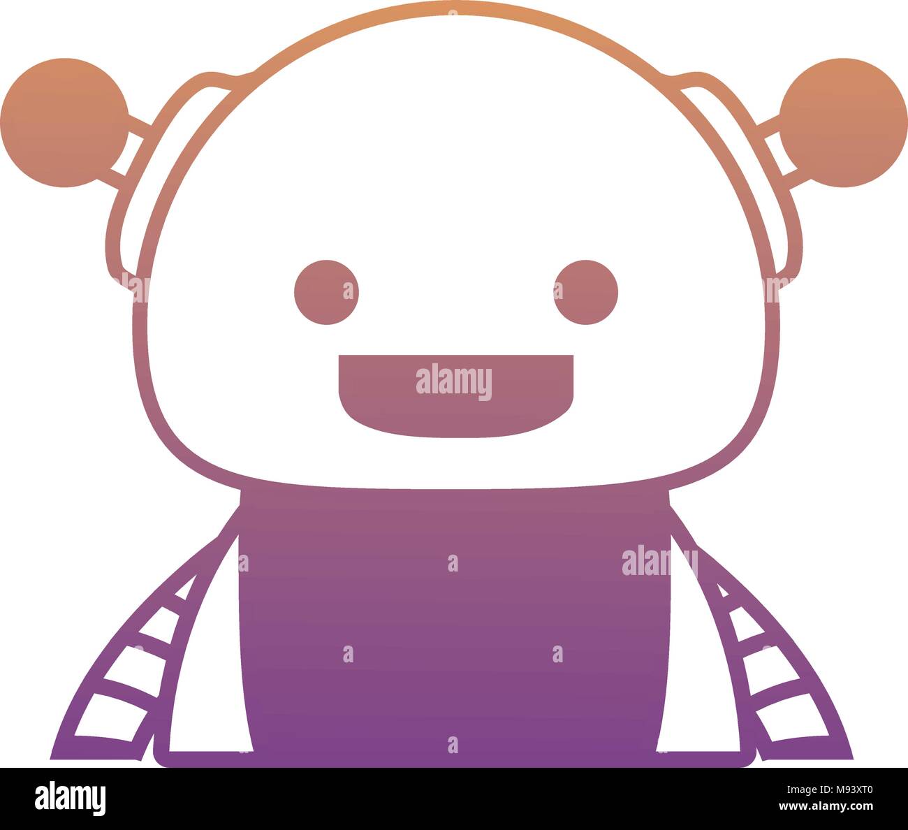 cartoon happy robot icon over white background, colorful design. vector ...