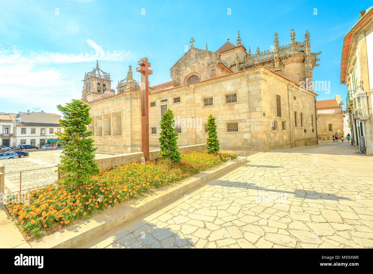 Behind of the gothic Braga Cathedral. Se de Braga is the oldest ...