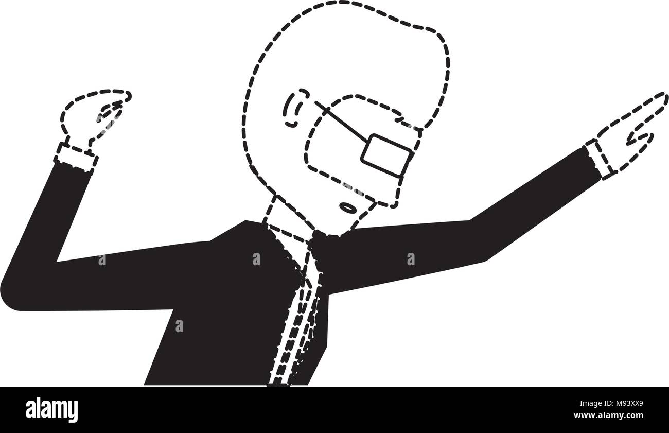 avatar businessman pointing over white background, vector illustration ...