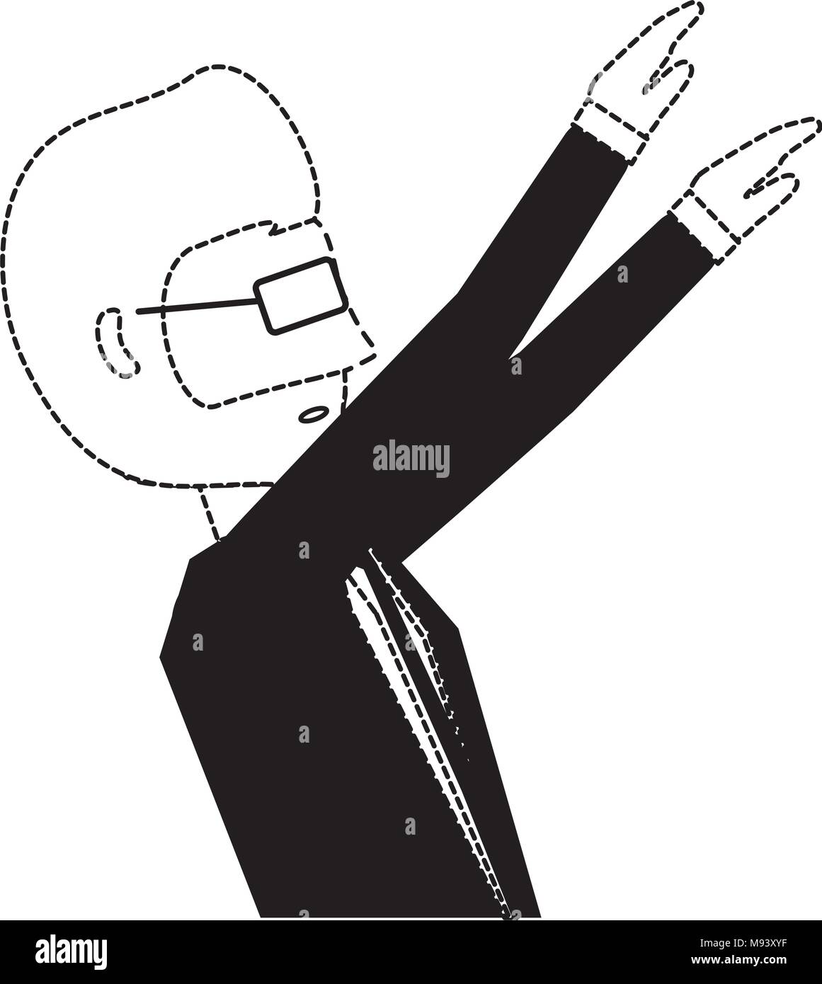 avatar businessman with arms up icon over white background, vector ...