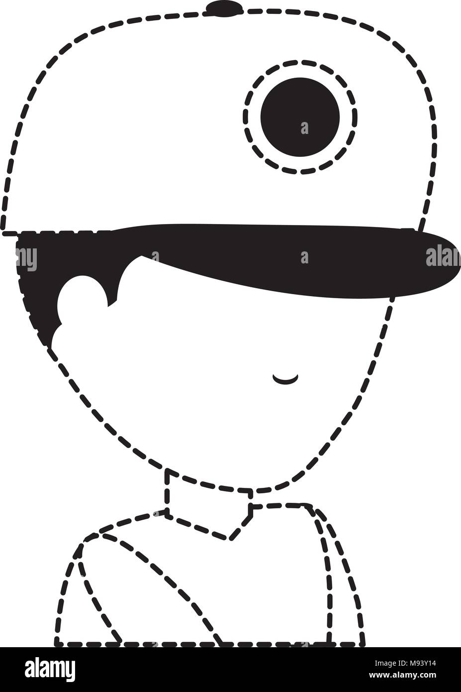 avatar boy wearing a cap over white background, vector illustration ...
