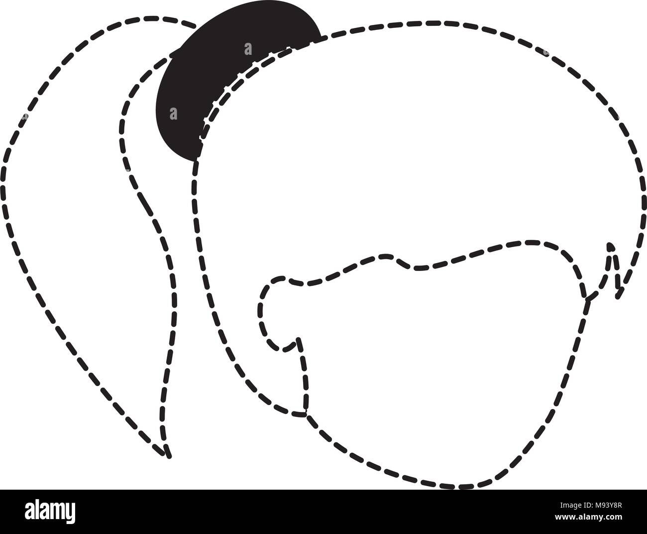 avatar woman with pony tail over white background, vector illustration ...