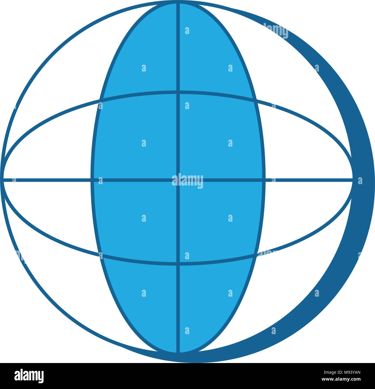 global sphere icon over white background, colorful design. vector ...