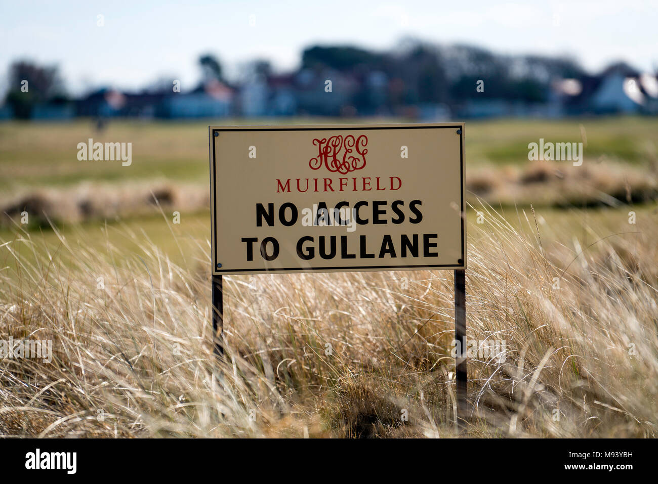 Sign at Muirfield Golf Course in Gullane, East Lothian, Scotland ...