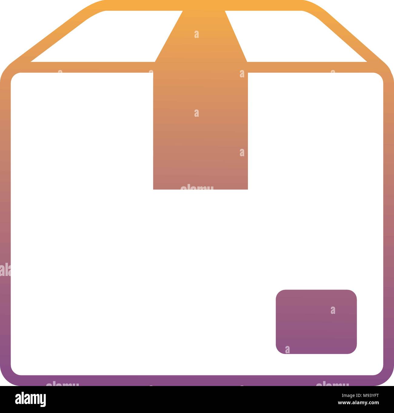 carton box icon over white background, colorful design. vector ...