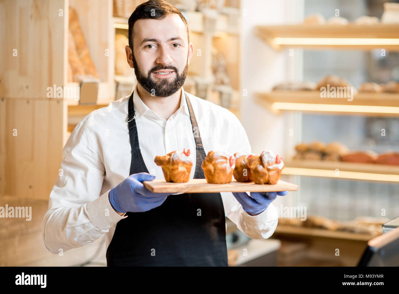 Portrait male baker bread hi-res stock photography and images - Alamy