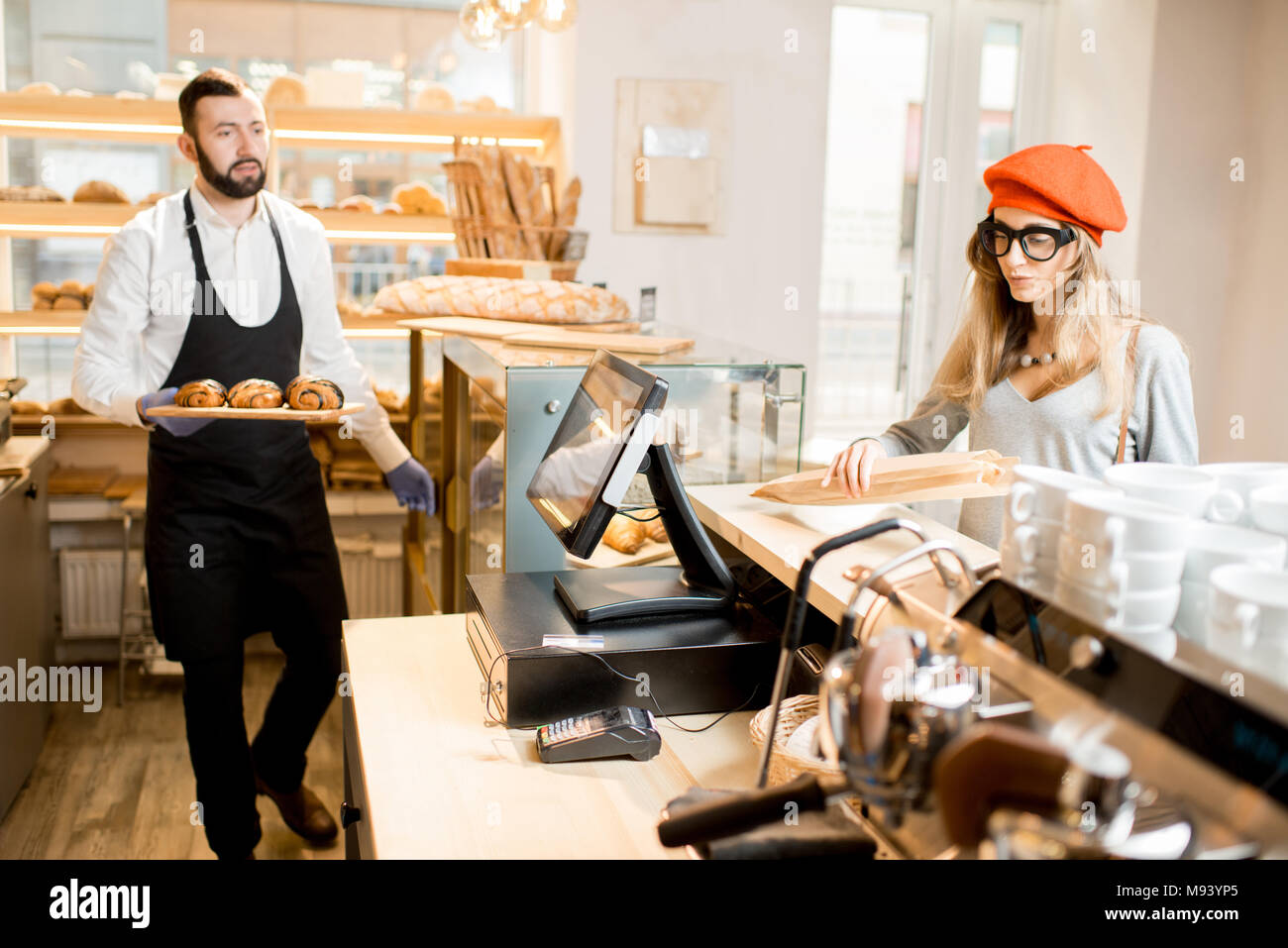 Baker shop customer hi-res stock photography and images - Alamy