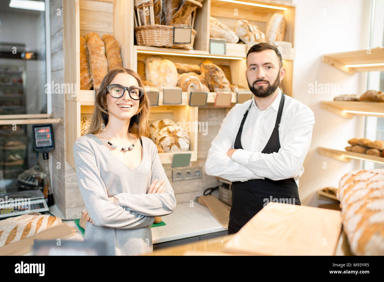 Male owner working bakery hi-res stock photography and images - Alamy