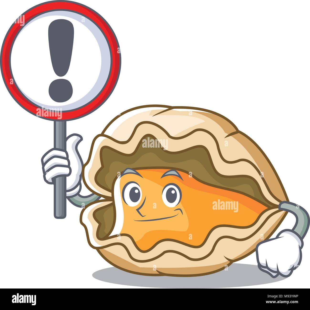 With sign oyster character cartoon style Stock Vector Image & Art - Alamy