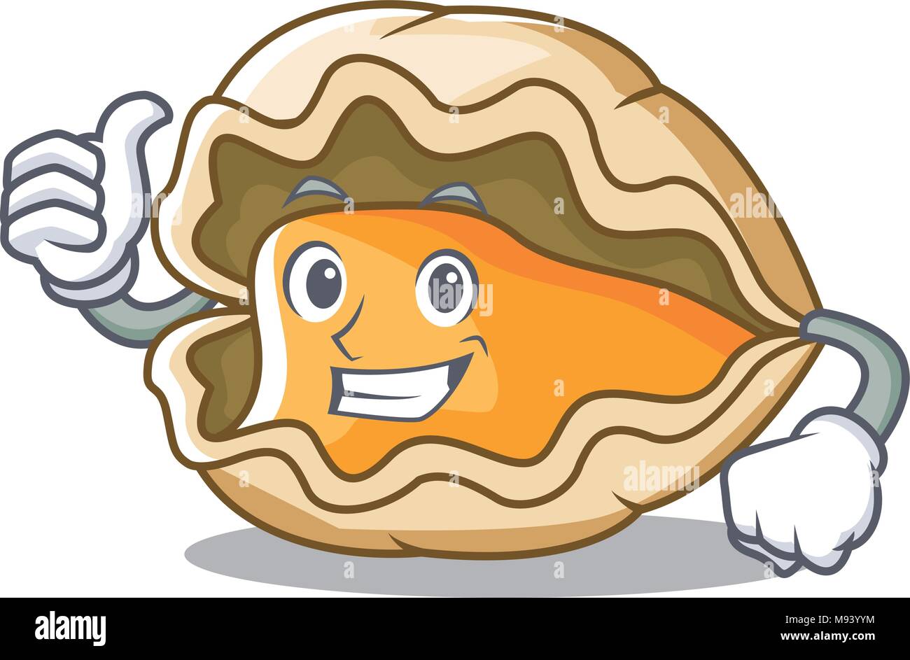 Thumbs up oyster character cartoon style Stock Vector Image & Art - Alamy