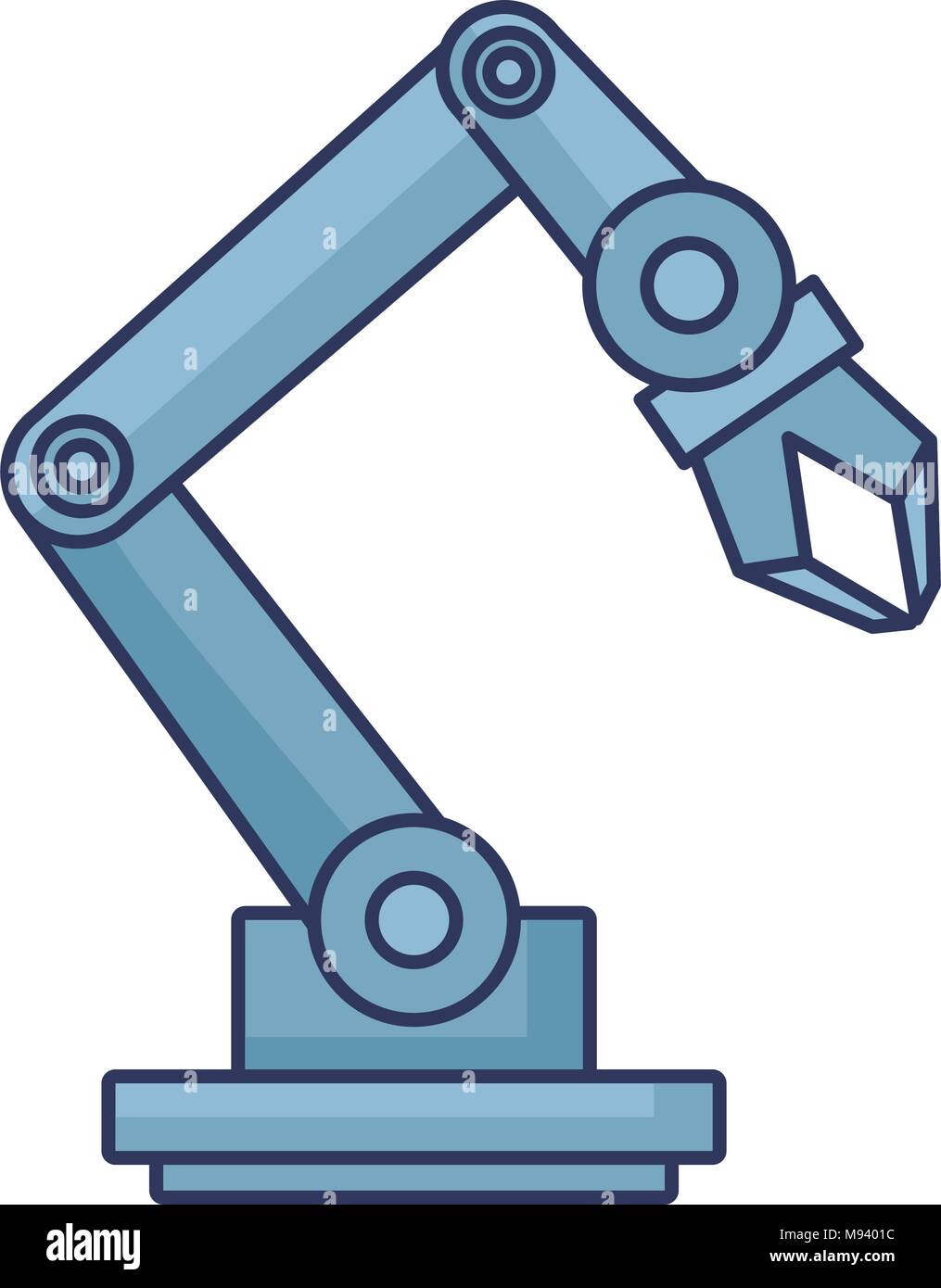 robotic arm icon over white background, colorful design. vector ...