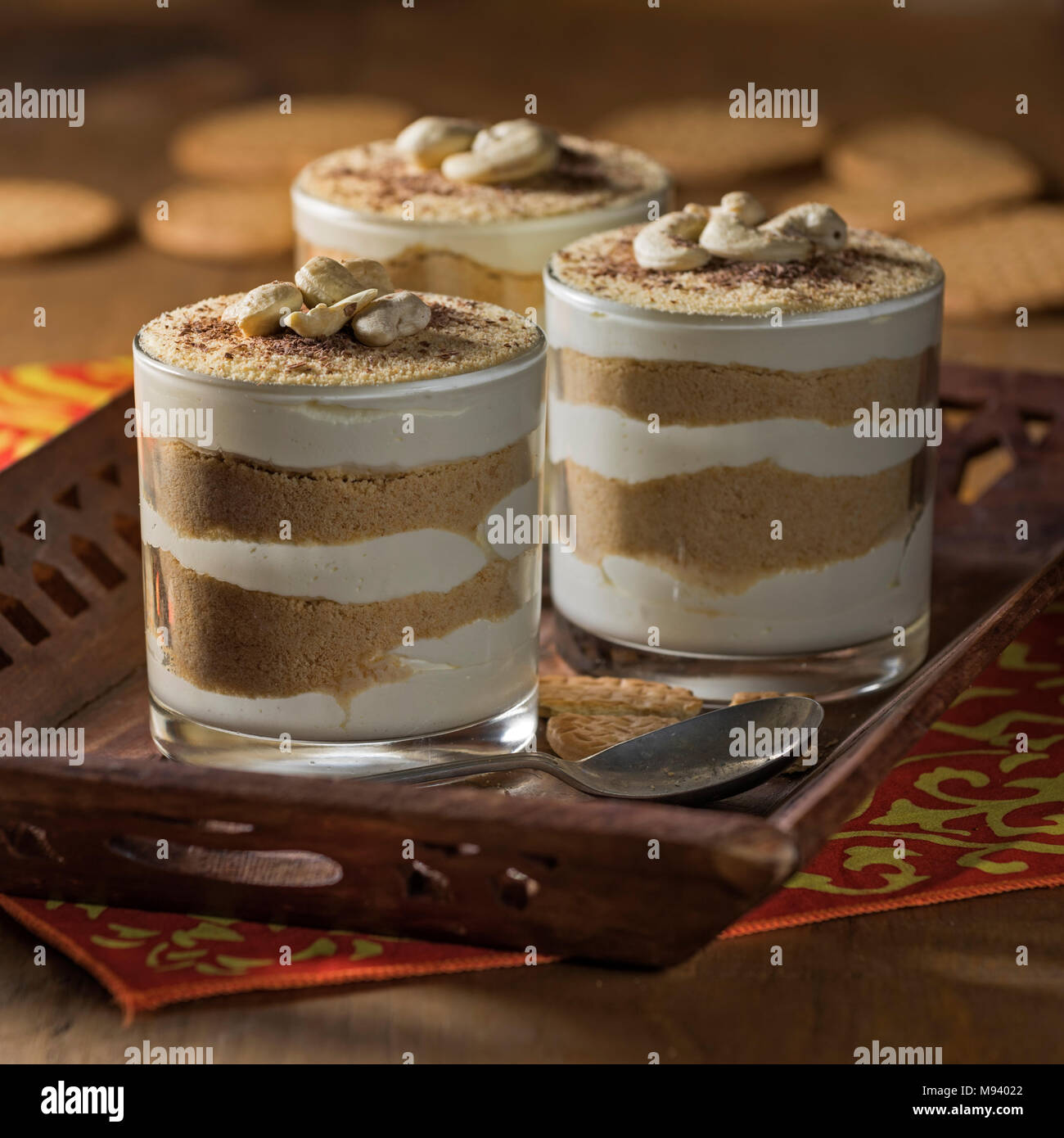 Serradura. Sawdust pudding. Portuguese dessert. Portugal Food Stock ...