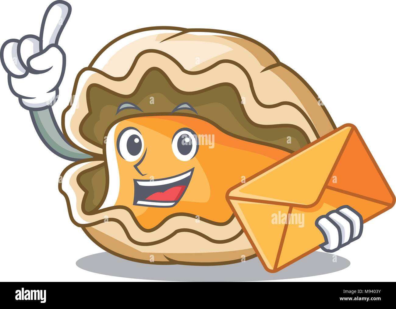 With envelope oyster character cartoon style Stock Vector Image & Art ...