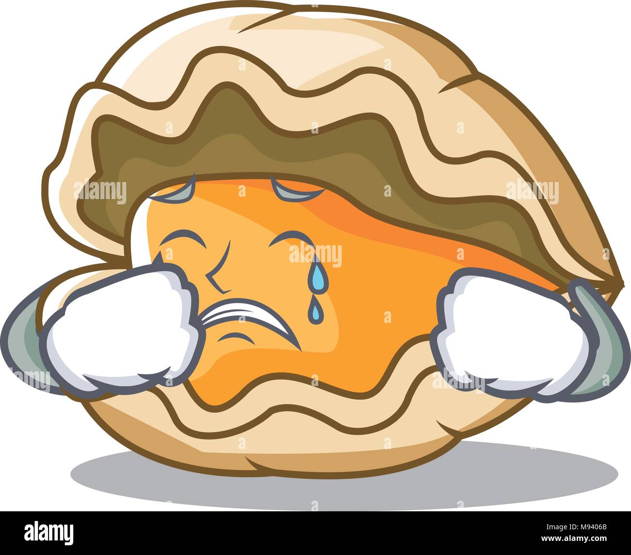 Crying oyster mascot cartoon style Stock Vector Image & Art - Alamy