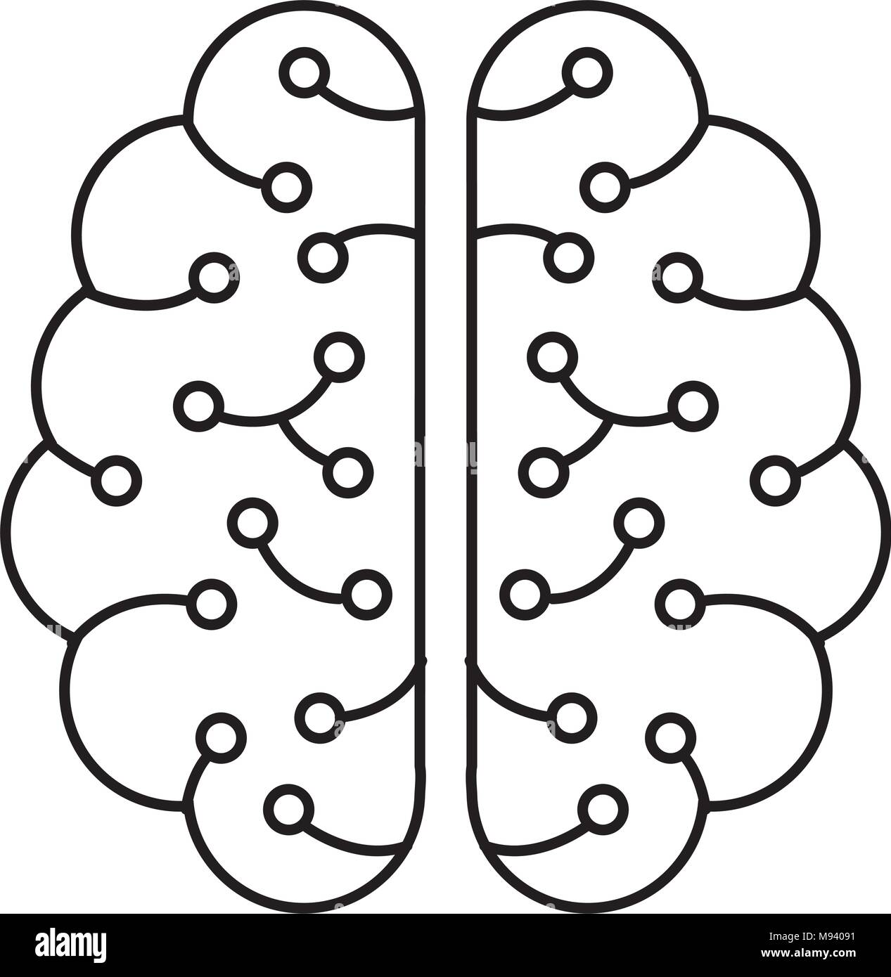 brain icon over white background, vector illustration Stock Vector ...