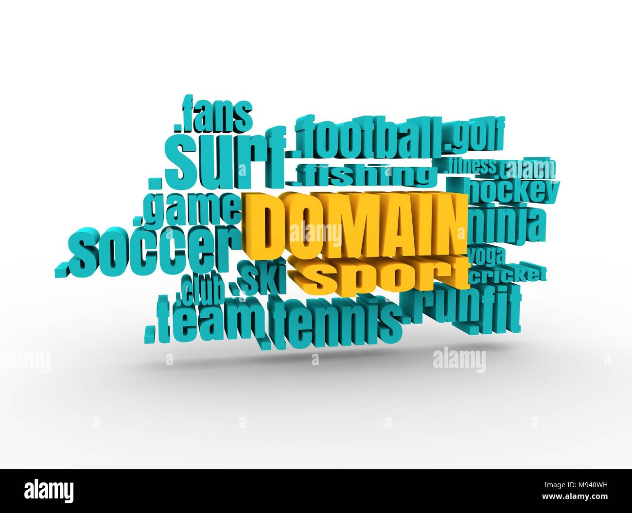 Domain names words cloud relative to sport theme. Internet and web ...