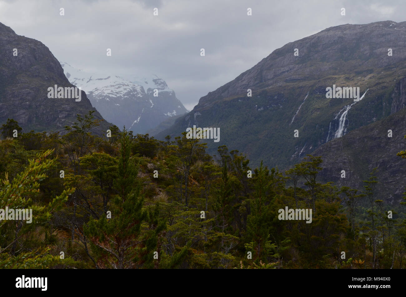 Baker River valley, a glacial river in Southern Chile’s Patagonia Stock ...