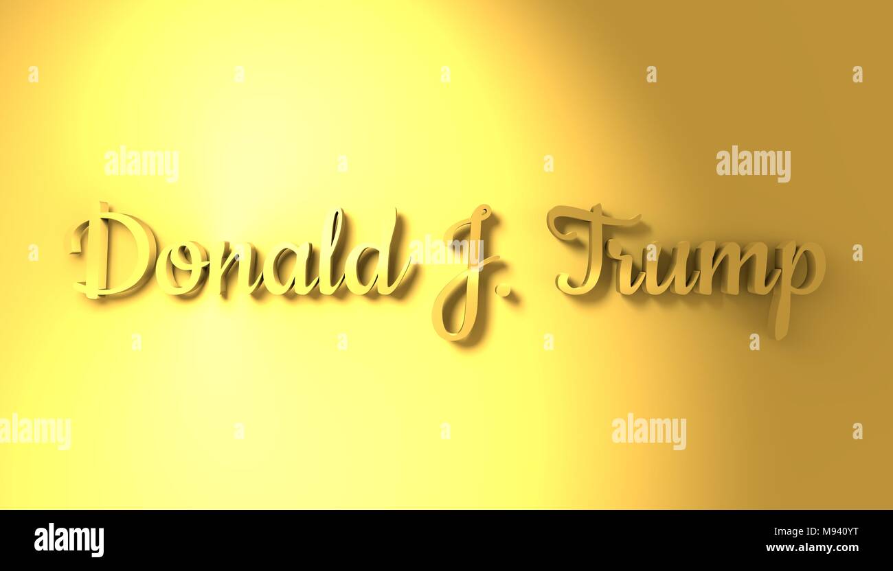 USA - January 16, 2017: An illustration of a US President Donald Trump ...