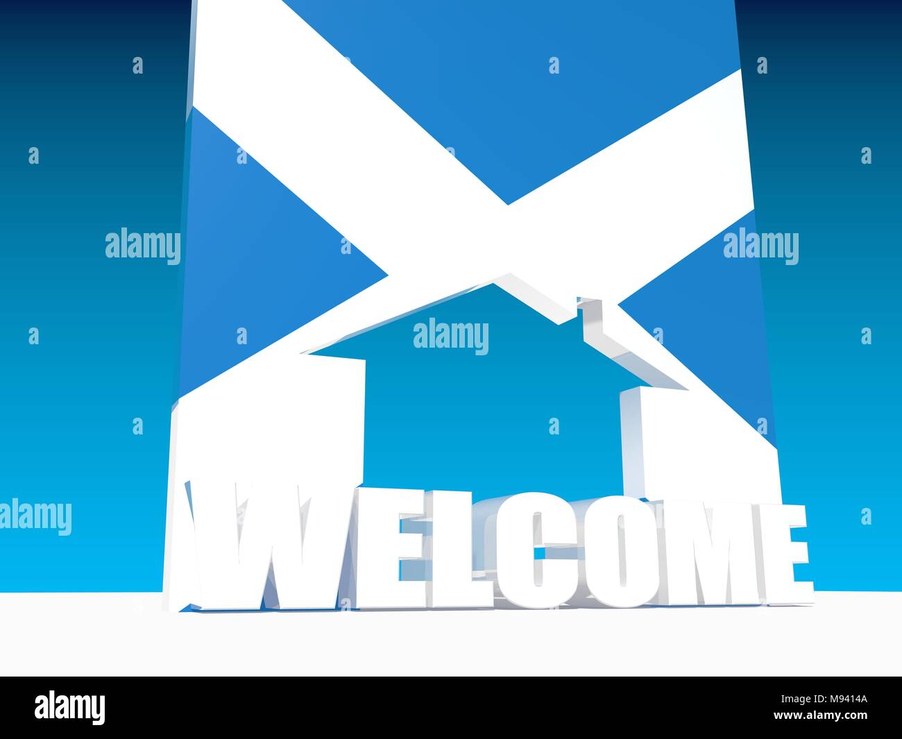 welcome to scotland Stock Photo - Alamy
