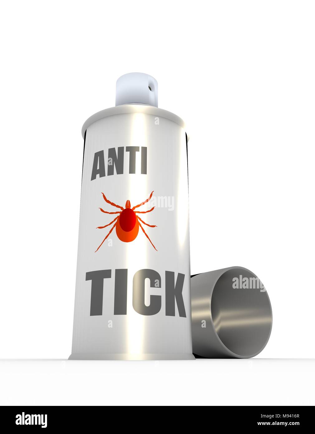 Illustration of anti-tick spray with cap, over white background Stock ...