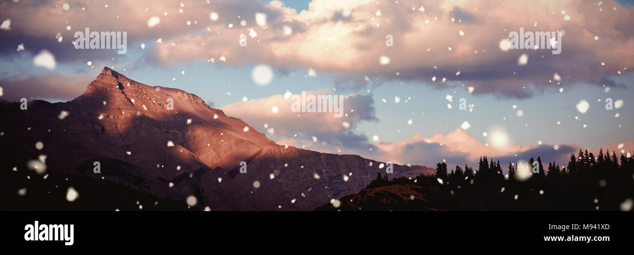 Composite image of snow falling Stock Photo - Alamy
