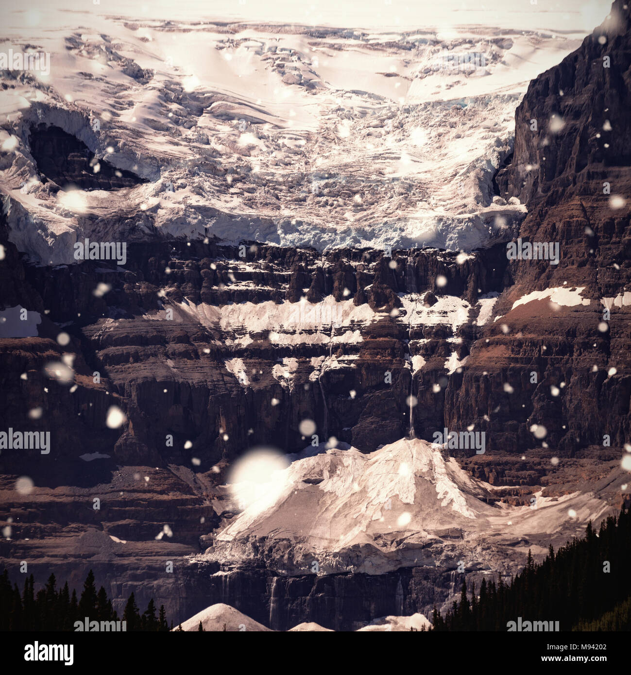 Composite image of snow falling Stock Photo - Alamy