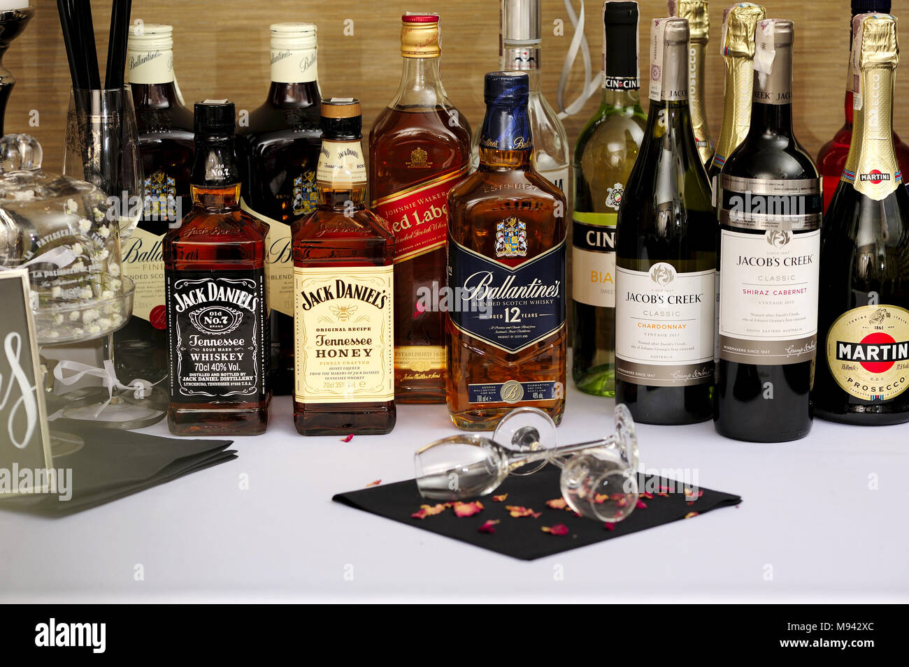 alcohol, bar, eating, service, bottles, glasses, mixing, tasting Stock ...